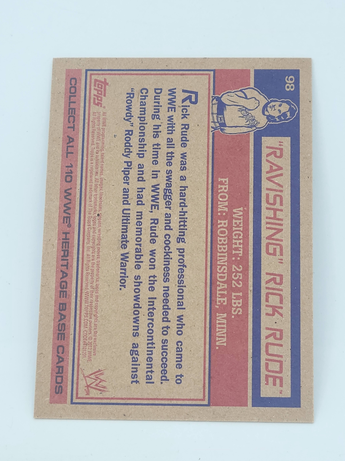 2012 Topps Heritage WWE #98 Ravishing Rick Rude Silver | eBay