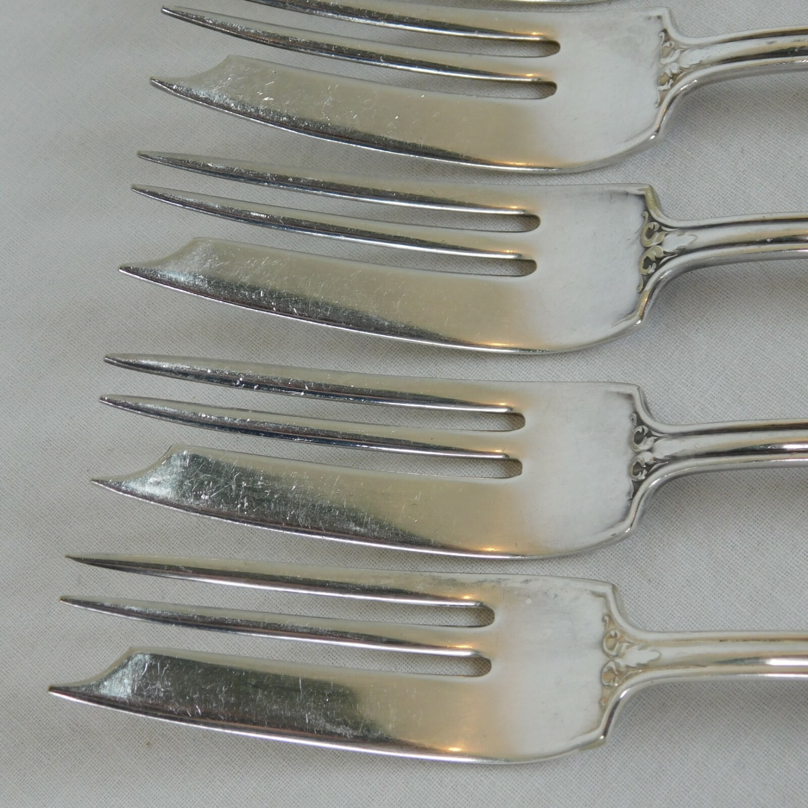 Irving Silverplate Pie Pastry Fork Set of 6 Oneida Keystone 1916 ...