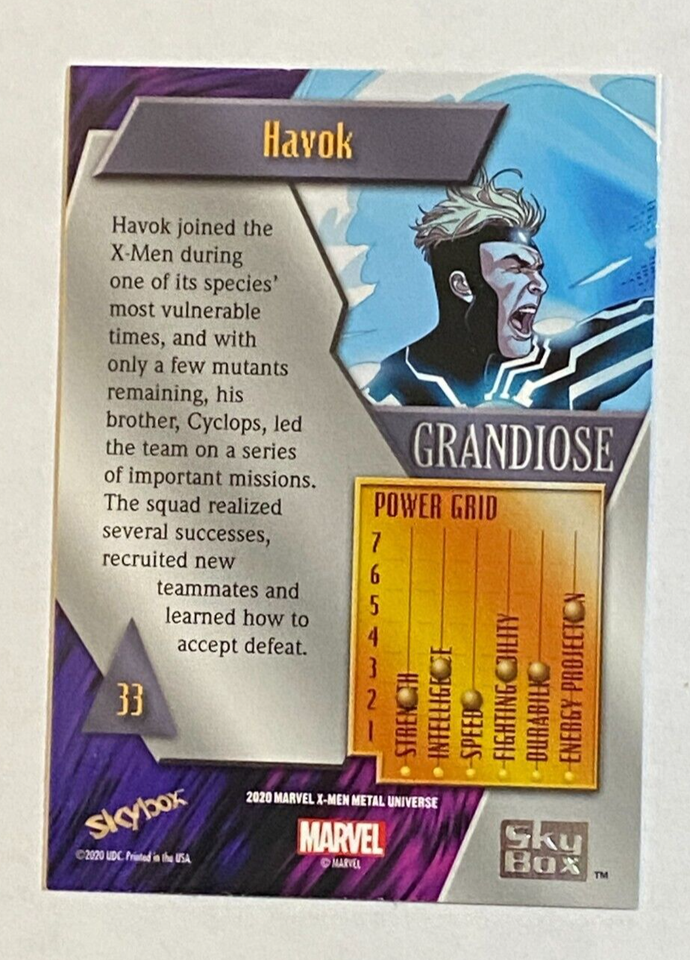 2020 Metal Universe Grandiose Purple #33 Havok | eBay