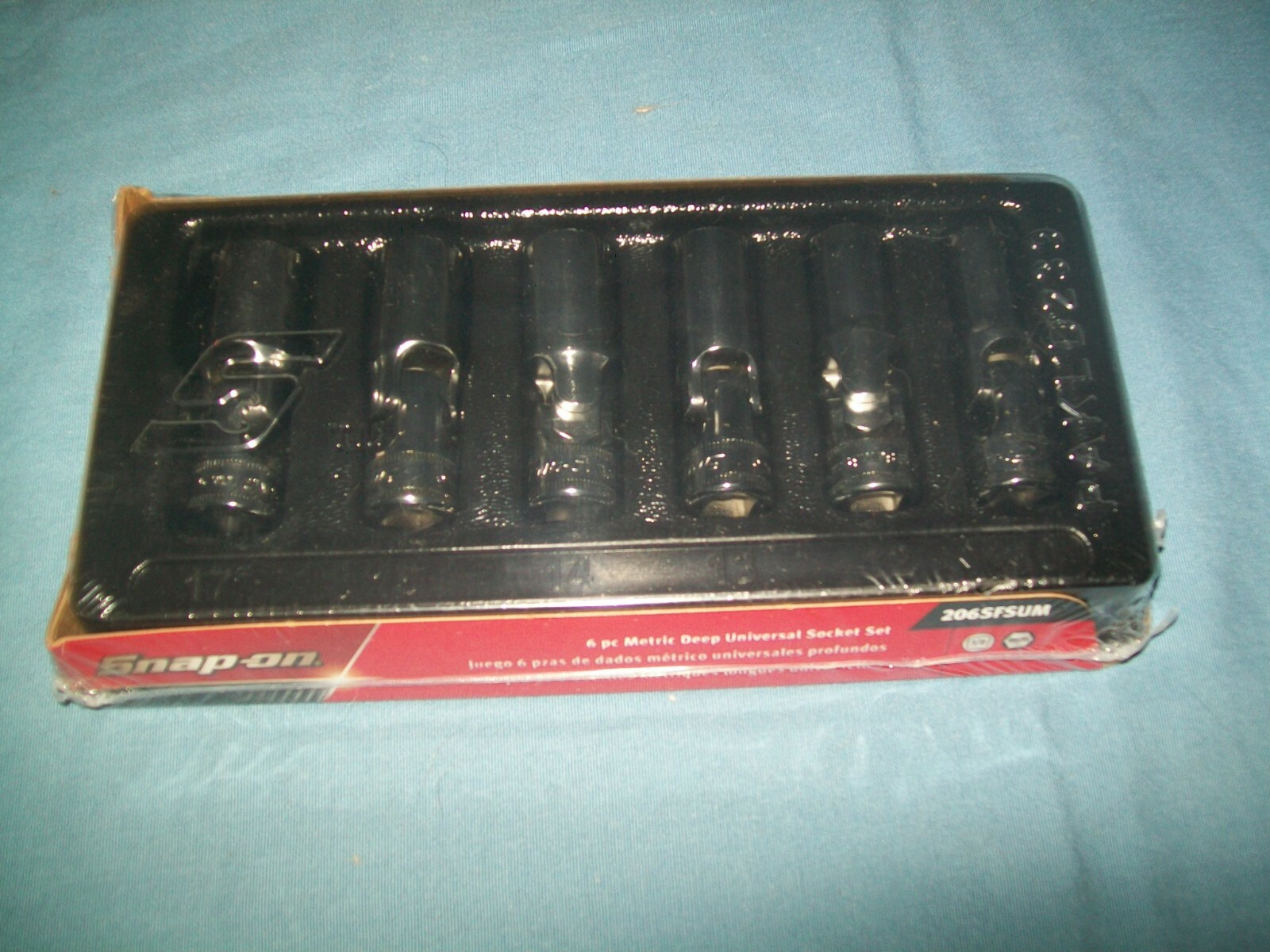 NEW Snapon™ 3/8" drive 10 to 17 mm 6pt DEEP Universal SWIVEL Socket SET ...