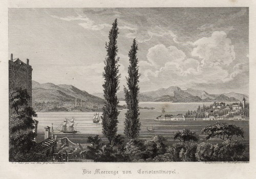 Turchia Istanbul Meerenge Originale Incisione Acciaio Eihsner 1835 | eBay