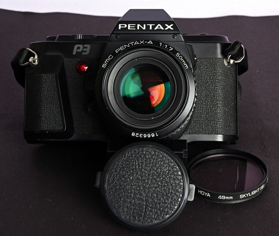 Pentax P3 35mm SLR Film Camera c/w smc Pentax-A 50mm f/1.7 Lens Kit ...