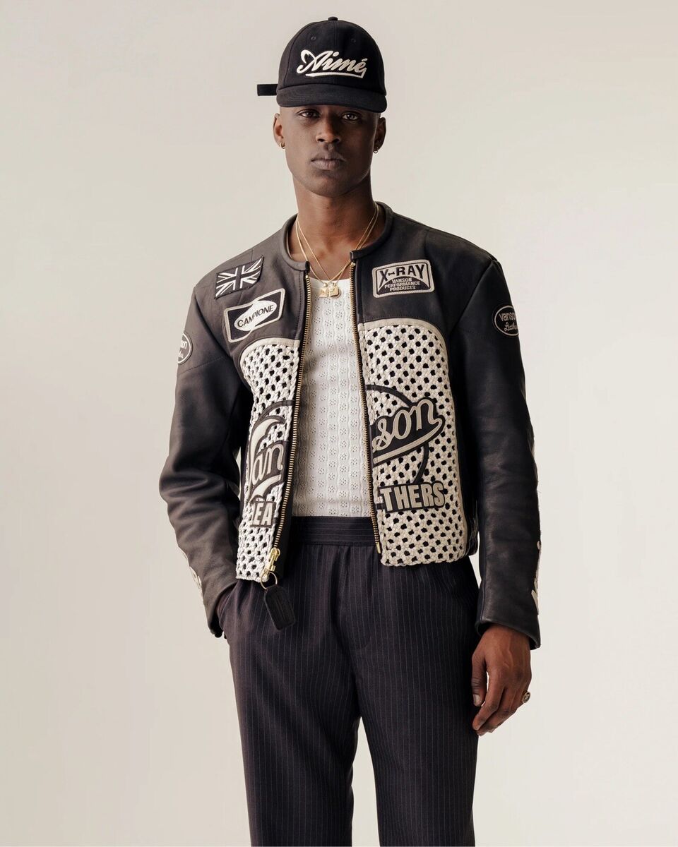 Vanson x Aime Leon Dore ALD Raffia Leather Jacket Size M Vanson x Aime Leon Dore ALD Raffia Leather Jacket Size M
