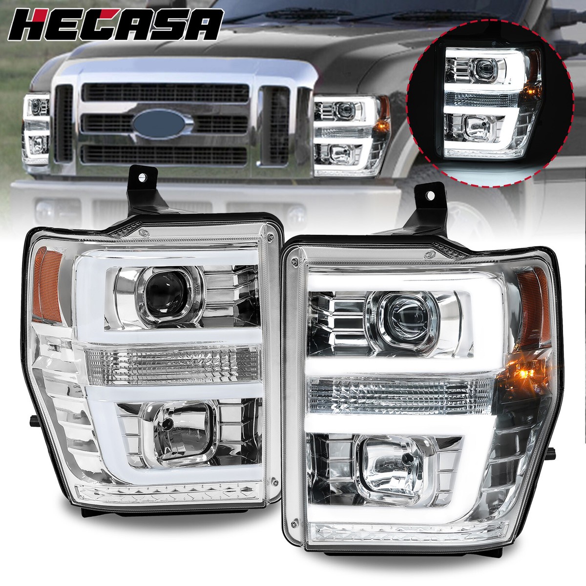 2009 F250 Aftermarket Lights 2009 Ford F250 LED Grilles & Grille