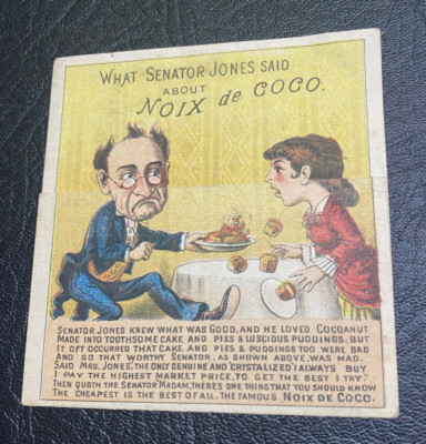 1880s Noix de Coco Cocoanut Metamorphic Trade Card | eBay