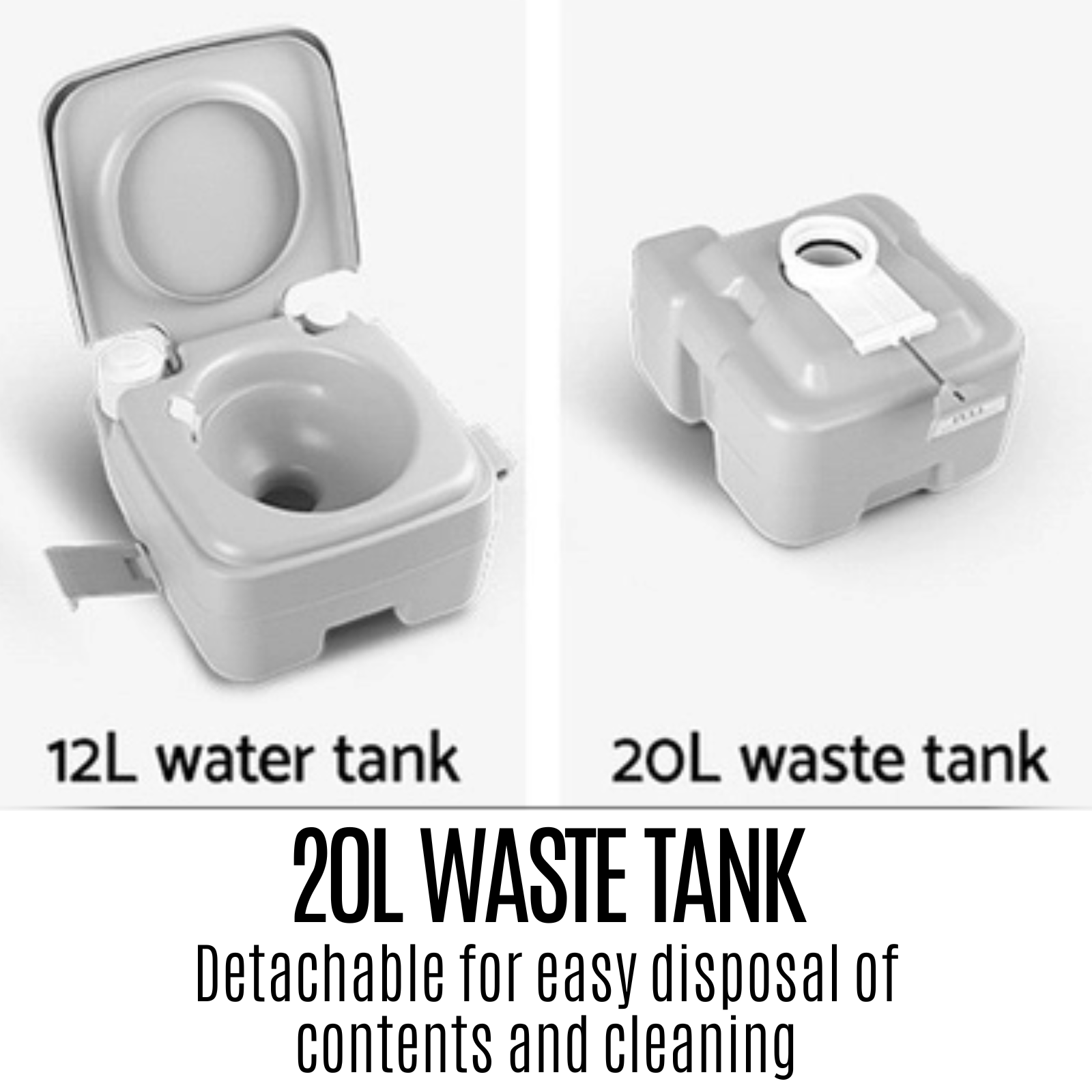 20L Portable Outdoor Camping Toilet Camp Camper Travel Portaloo Potty ...