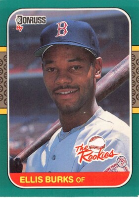 1987 Donruss The Rookies Baseball Ellis Burks RC #5 NM/MT BOSTON RED ...
