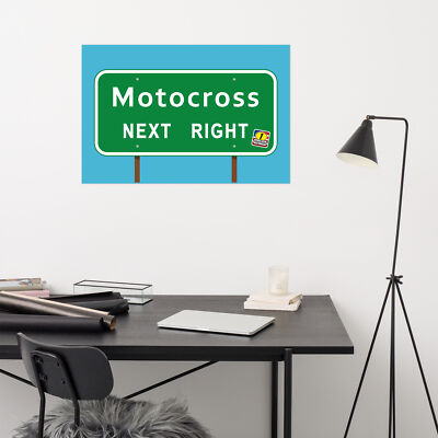 Carlsbad Raceway Motocross Next Exit Sign Moto Photo Poster | eBay