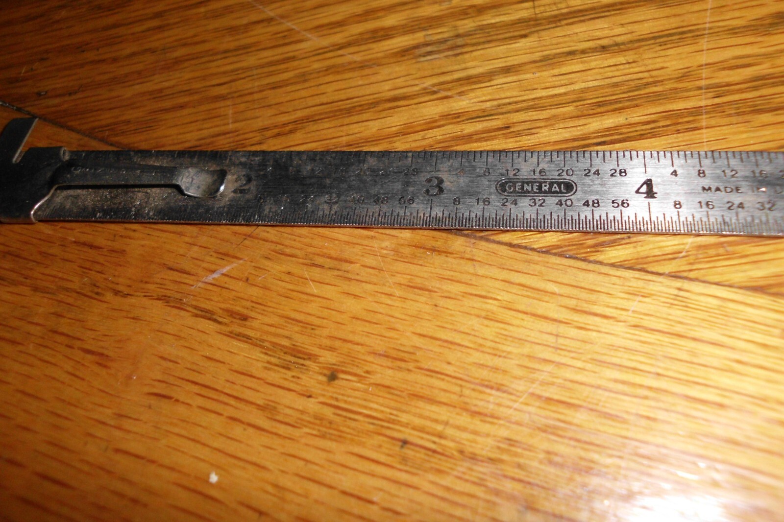 General 6" SAE and Metric Pocket Ruler Depth Gauge w Clip - Decimal ...