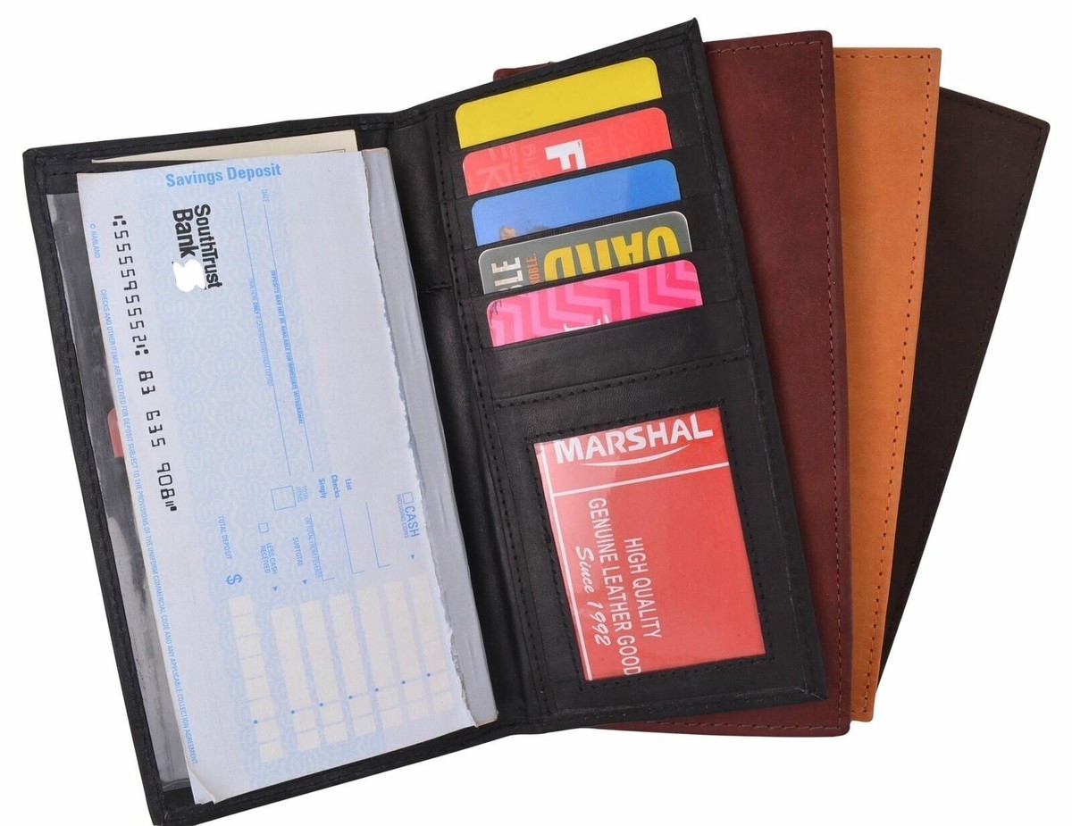 Checkbook Covers For Duplicate Checks RFID Leather Checkbook Cover