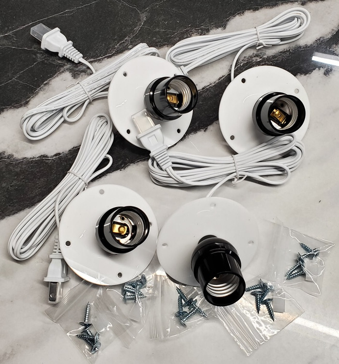 Blow Mold Light Kit (4) New Replacement 3.5 Custom White Acrylic Disc ...