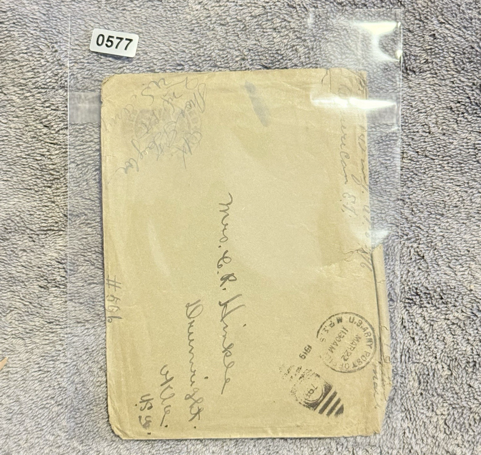 1919 WWI AEF Soldier’s Mail – U.S. Army Post Office APO to Drumright ...
