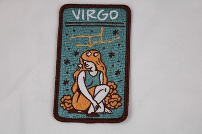 4"NEW ZODIAC VIRGO IRON ON PATCH~EMBROIDERY~EARTH SIGN~HOROSCOPE SIGN~BIRTH SIGN | eBay