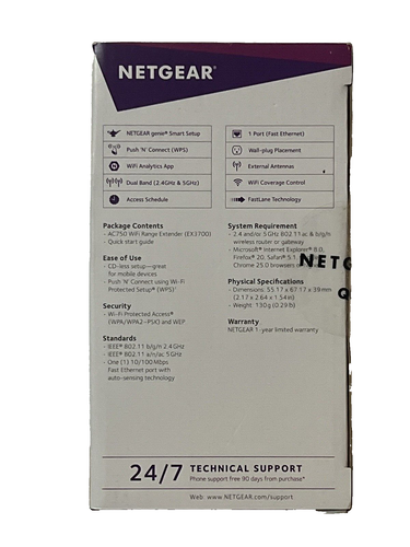 NETGEAR AC750 Wi-Fi Range Extender - EX3700-100NAS for sale online | eBay