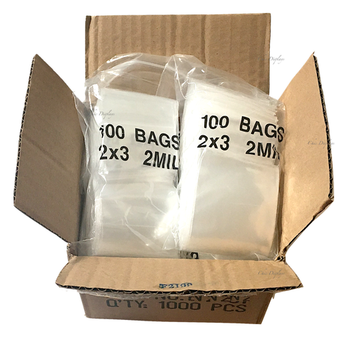 1000Pc Zip Bag Lots Zipper Bags Clear Reclosable Zip Bag 2-mil BULK ...
