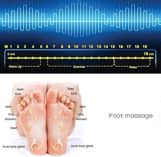 FULEU EMS Foot Massager,Folding Portable Electric Massage Mat ...
