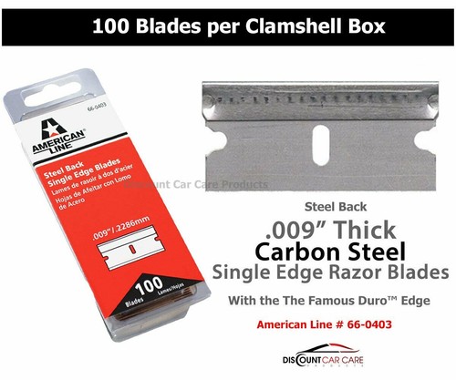 Single Edge Razor Blades | .009 Steel Back (100 Pack) Heavy Duty ...