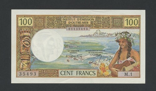 NEW CALEDONIA 100 francs 1969 Krause 59 Uncirculated World Paper Money ...