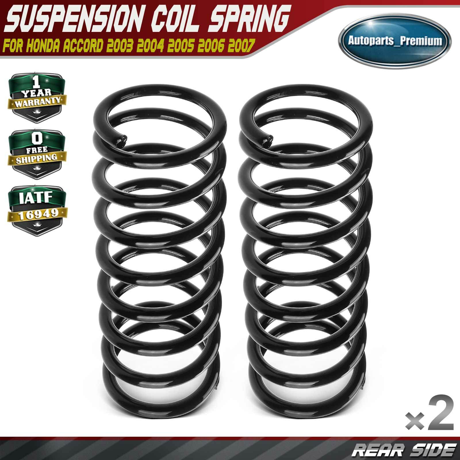 2x Rear Driver & Passenger Side Coil Springs for Honda Accord 2003-2007 ...