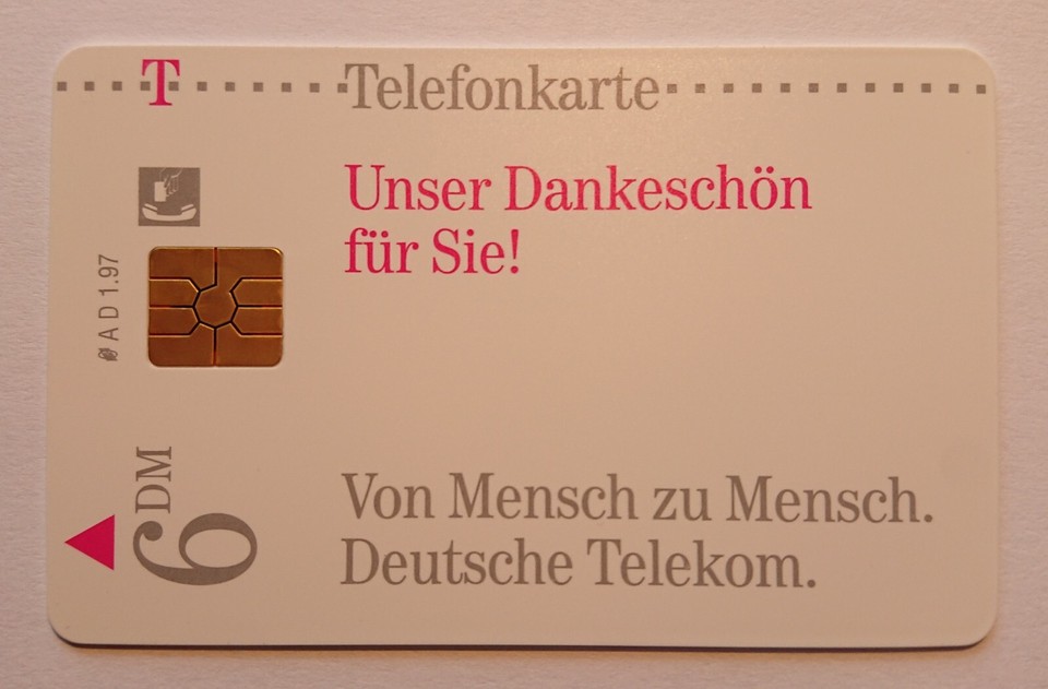 Phone Card Phone Value Card Collectible Card 6 DM From Person To Person ...