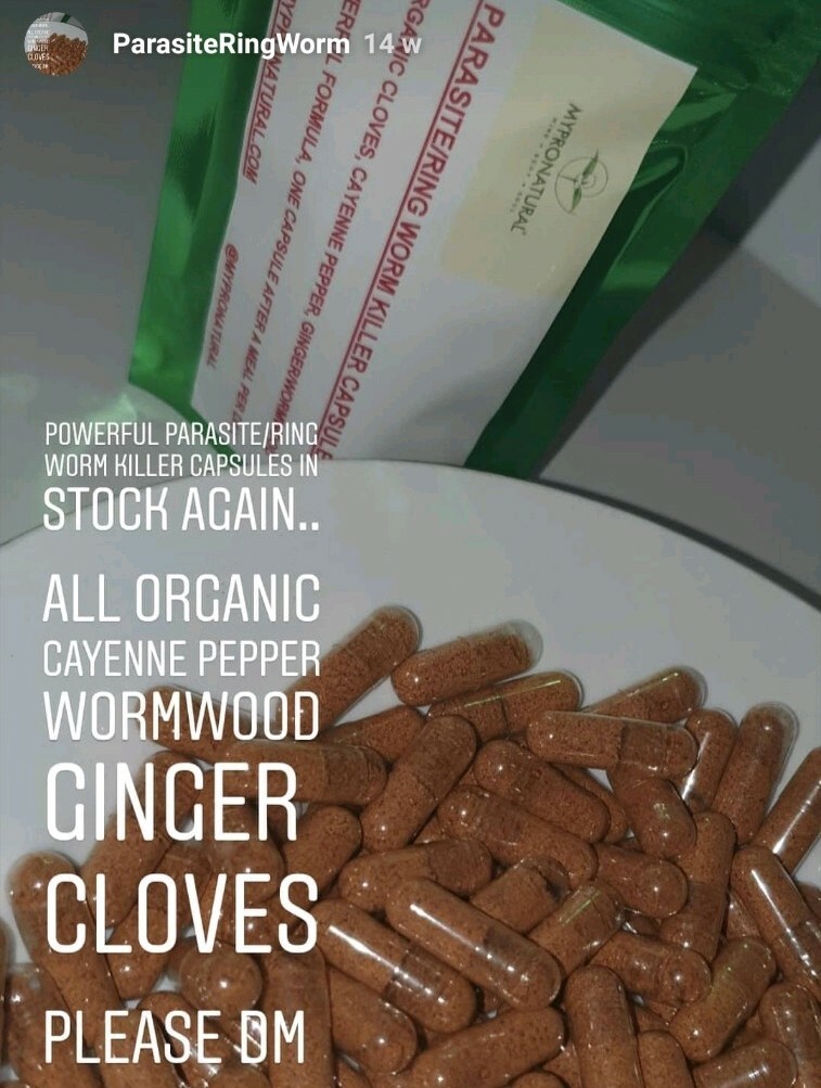Organic Parasite And Ring Worm Killer Capsules, Powerful Blend, Very ...