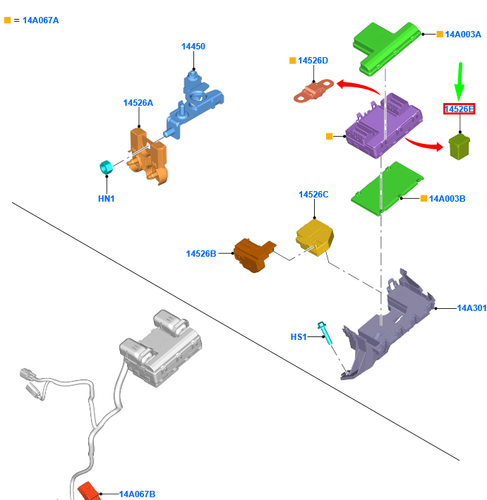 FORD MONDEO MK5 15MM 20 AMP 32 Volts Fusible Bleu Clair 2270680 NOUVEAU ...