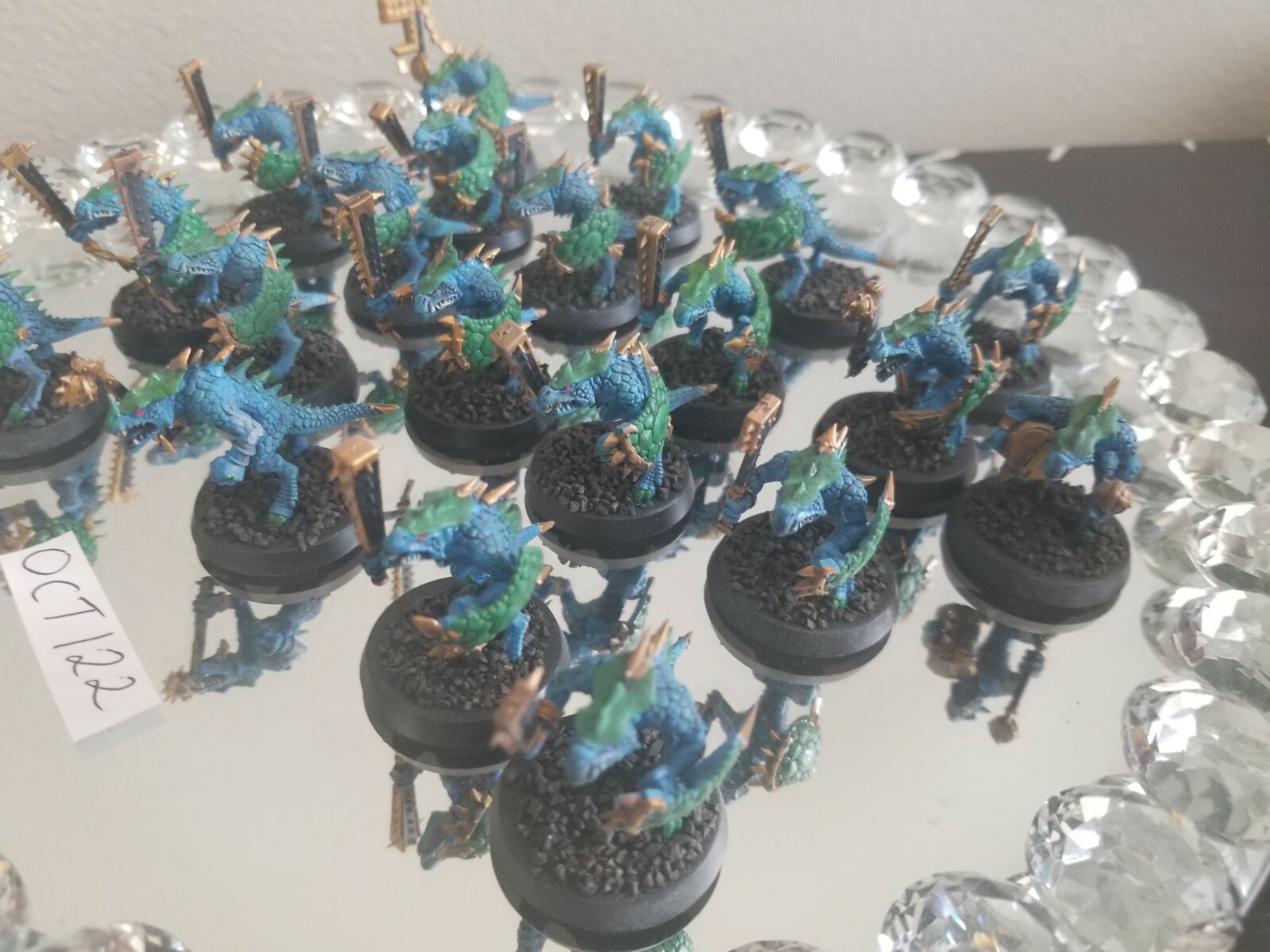 Warhammer Fantasy AOS Lizardmen Seraphon Saurus Warriors x20 Painted ...