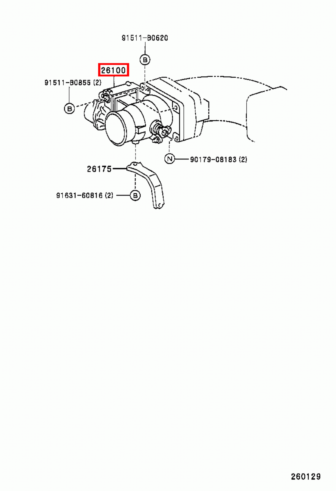 Genuine LandCruiser HDJ100 1HD FTE Venturi Intake Shutter Throttle ...