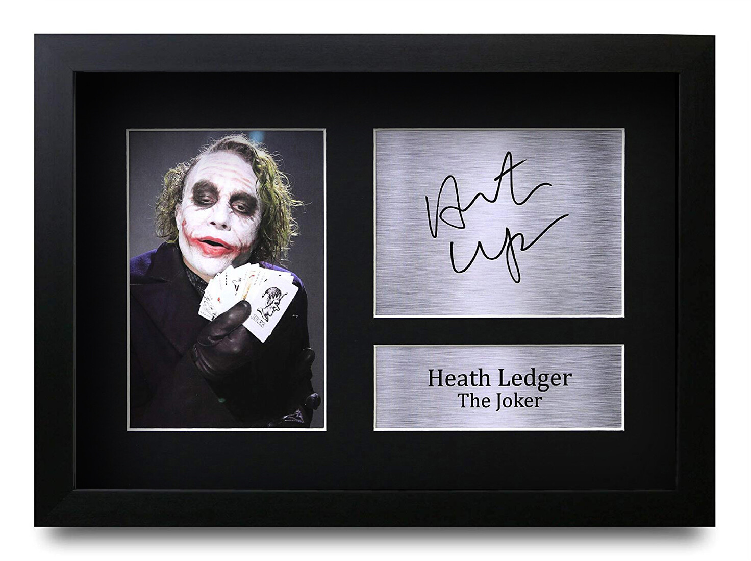 Heath Ledger Signed A4 Framed Printed Autograph Print The Joker Batman ...