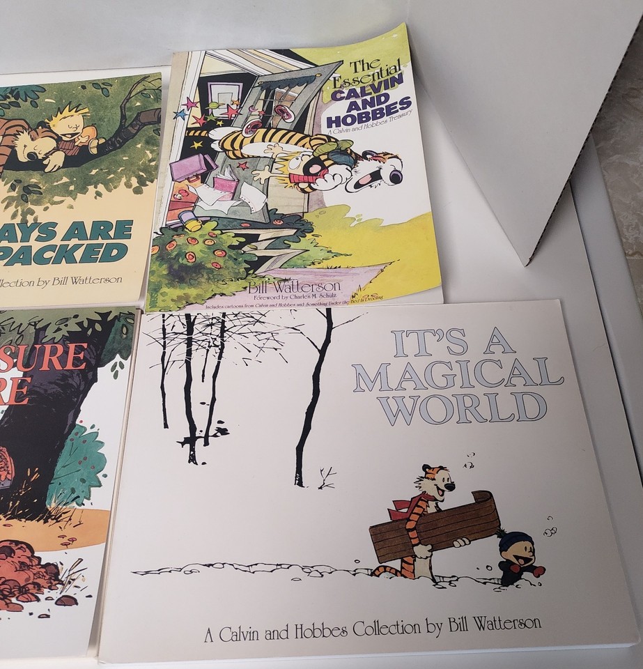 Lot Of 4 Calvin and Hobbes Collections Watterson Comic Strip Books | eBay