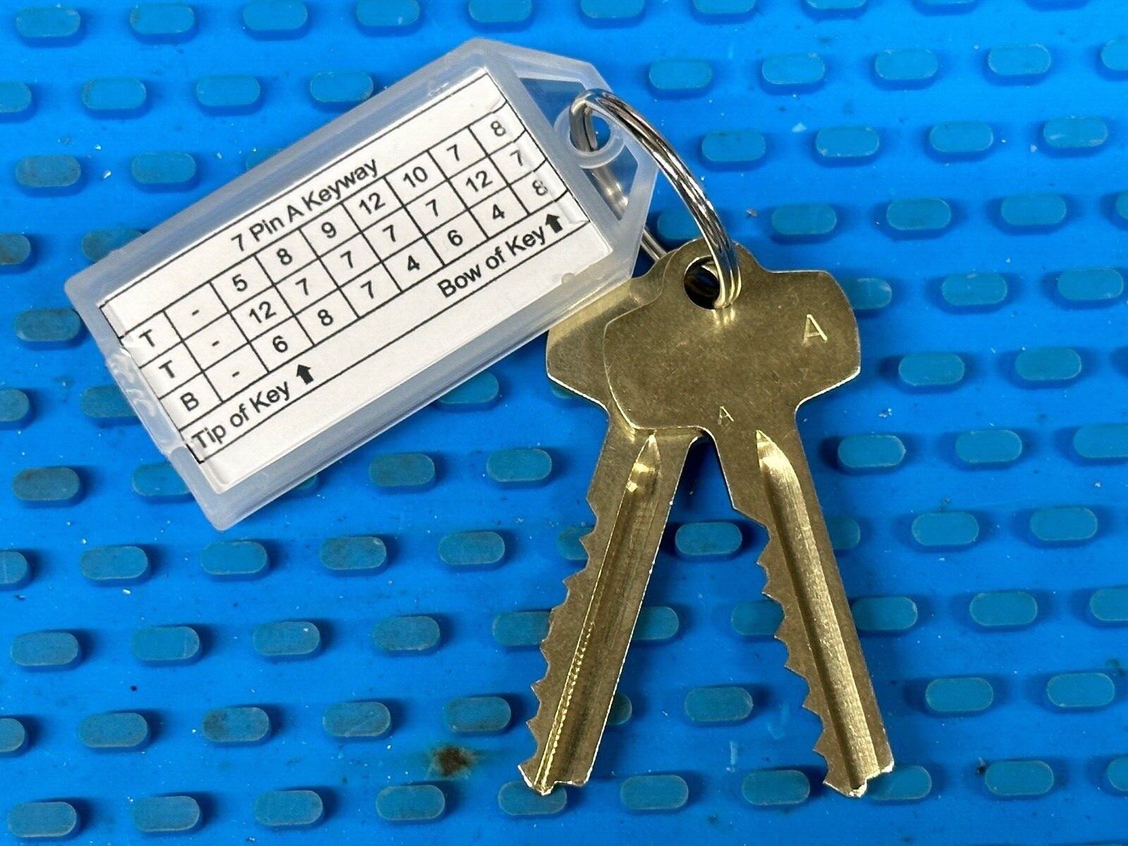 SFIC A2 System 7 Pin Setup Keys With Pinning Chart and Key Code | eBay
