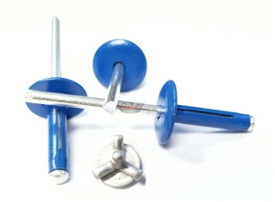 Chevron Blue 3/16" Large Head Tri-Fold Exploding Aluminum Mandrel Pop ...