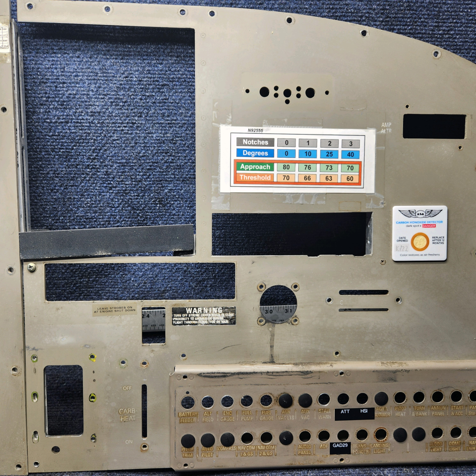Instrument-panel | PA28-161 Warrior III | 1995 ALUMINUM INSTRUMENT ...