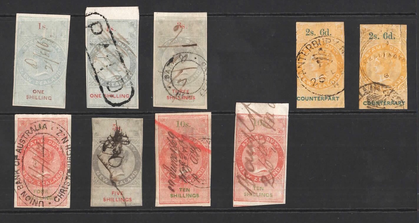 NEW ZEALAND Scarce EARLY IMPERF. Lot of Stamp Duty Used Stamps Various Values | eBay