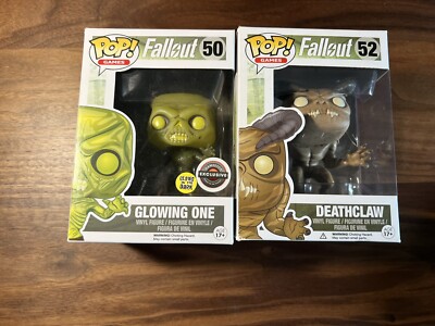Lot Of Two Fallout Funko Pop! Glowing One 50 And Deathclaw 52 | eBay