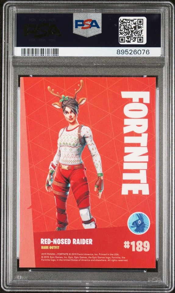 2019 Panini Fortnite Series 1 Red Nosed Raider Crystal Shard PSA 7 #189 ...