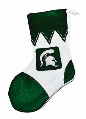 NCAA Michigan state Spartans Christmas stocking 17 inches tall green ...