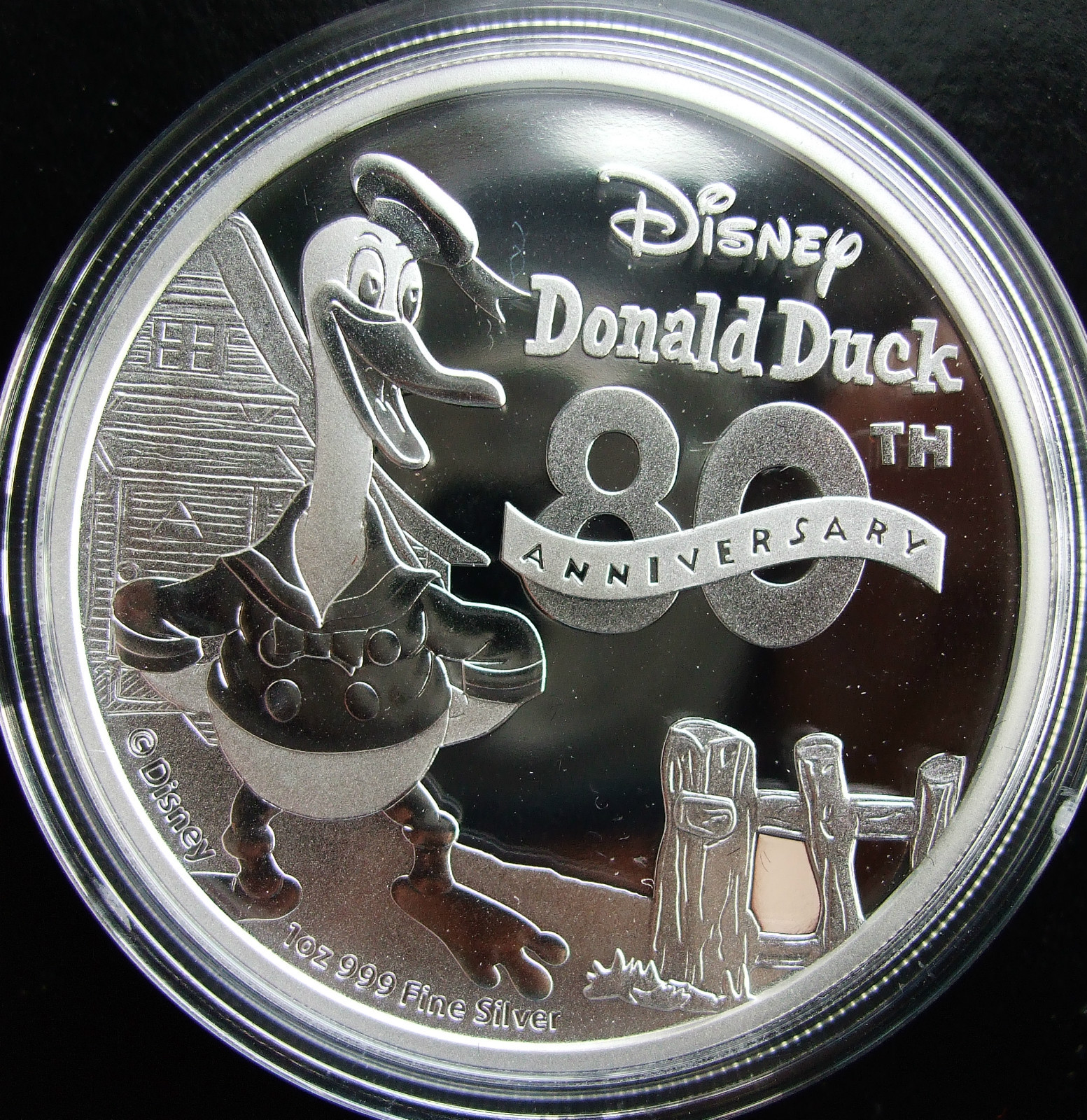 ** 2014 Disney Donald Duck 80th Anniversary 1 oz Silver Proof Coin in ...