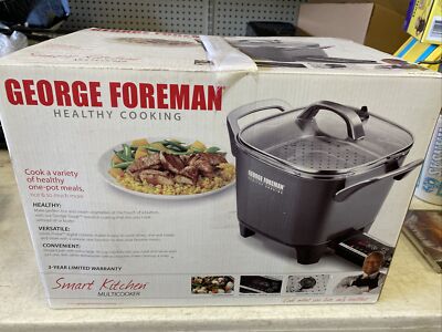 NEW George Foreman HEALTHY COOKING MULTIPURPOSE Smart Kitchen ...