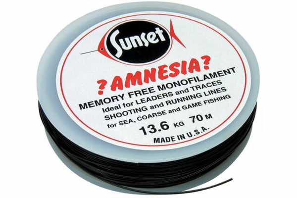 SUNSET Amnesia 20lb Black Memory Sea Fishing Line Monofilament 100m for ...