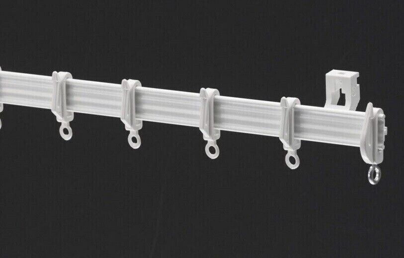 5 HARRISON DRAPE CURTAIN TRACK BRACKETS White silver drape rail ...