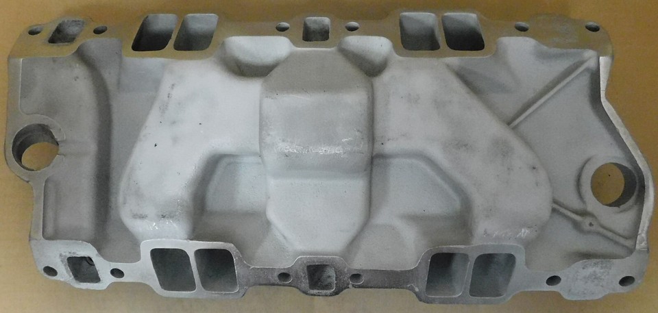 Edelbrock 5425 C26 SB Chevy Dual Quad Intake, Dual Plane, AFB Flg, Oil ...