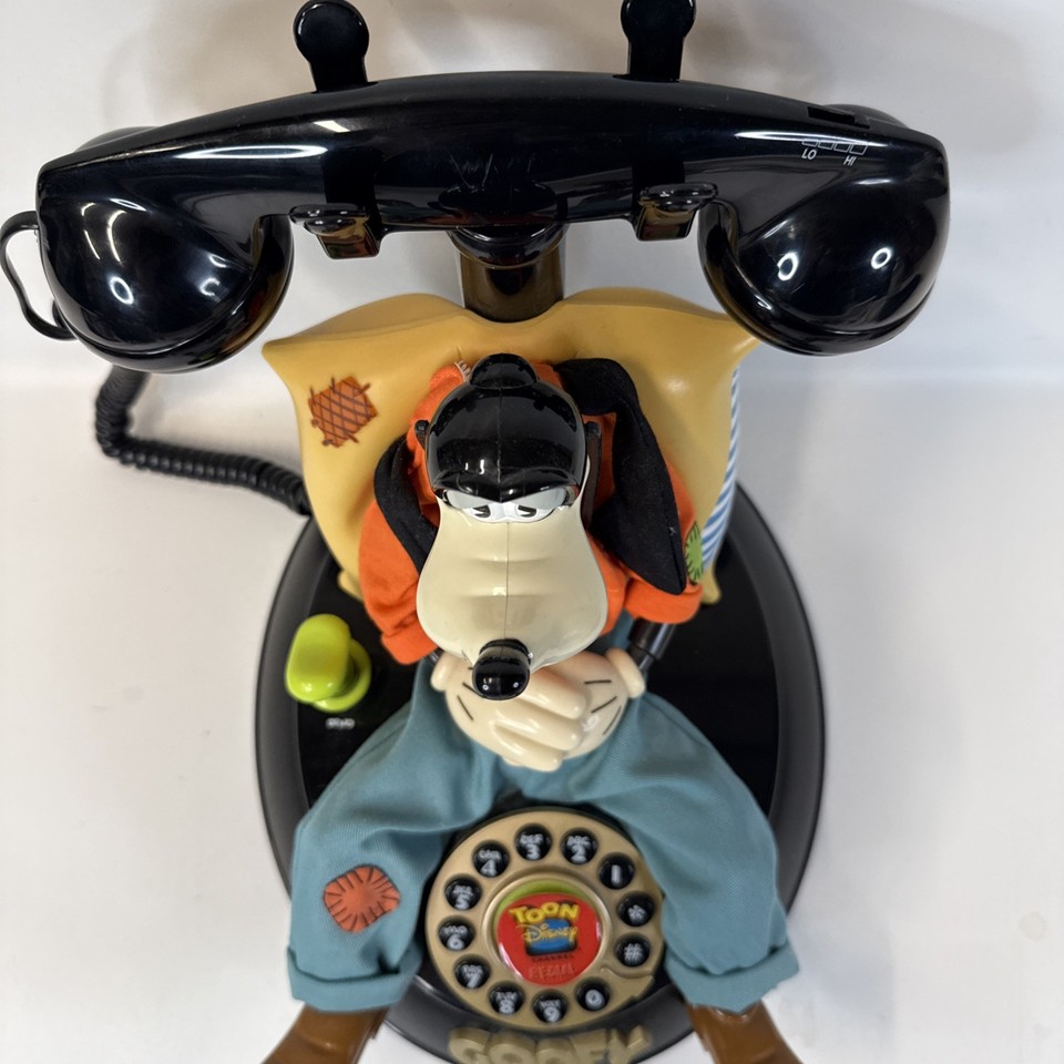 VTG Goofy Telephone Telemania Disney Animated Corded Sleeping Phone ...