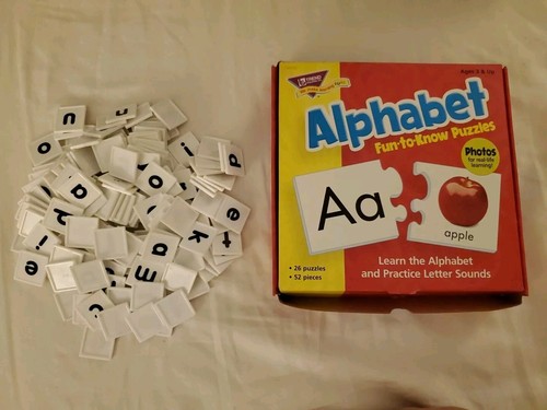 TREND Alphabet ABC Fun-To-Know Puzzles Letter Tiles Prek K Lot CVC ...