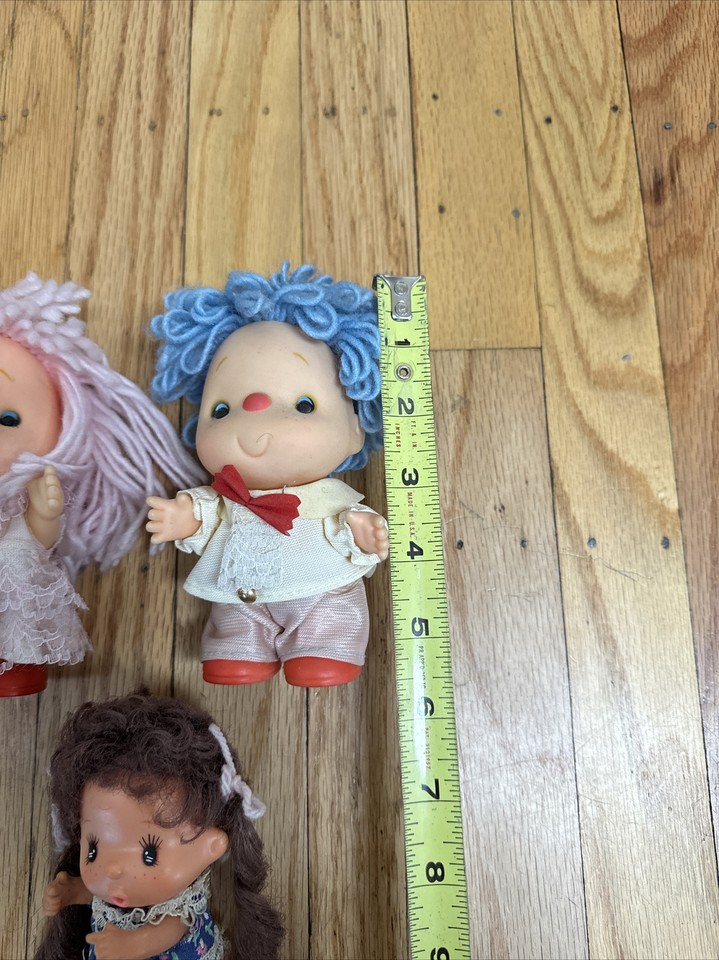 VTG 80s J Shin Ice Cream Face Doll Blue Pink Yarn Hair Komfy Kid Clown Boy Girl | eBay