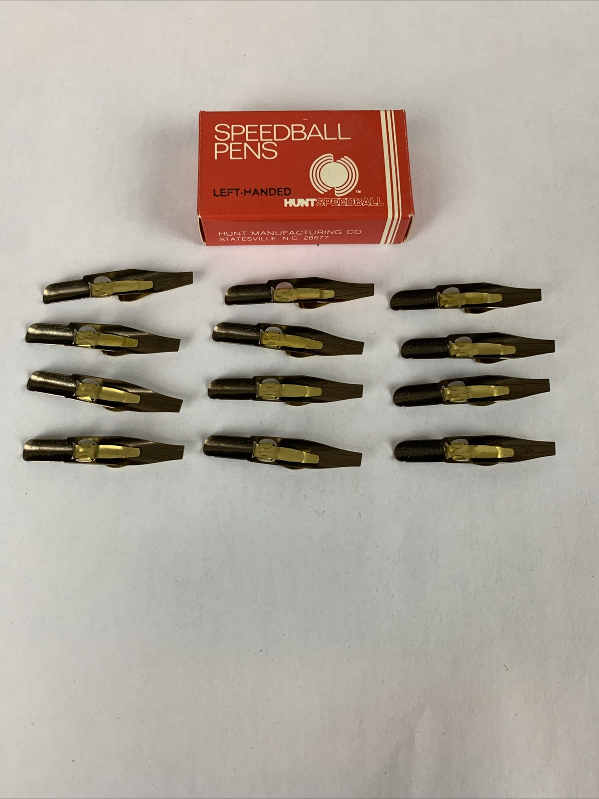 Vintage HUNT SPEEDBALL PENS LC-1 Classic Calligraphy Pen Nibs (12) Left ...