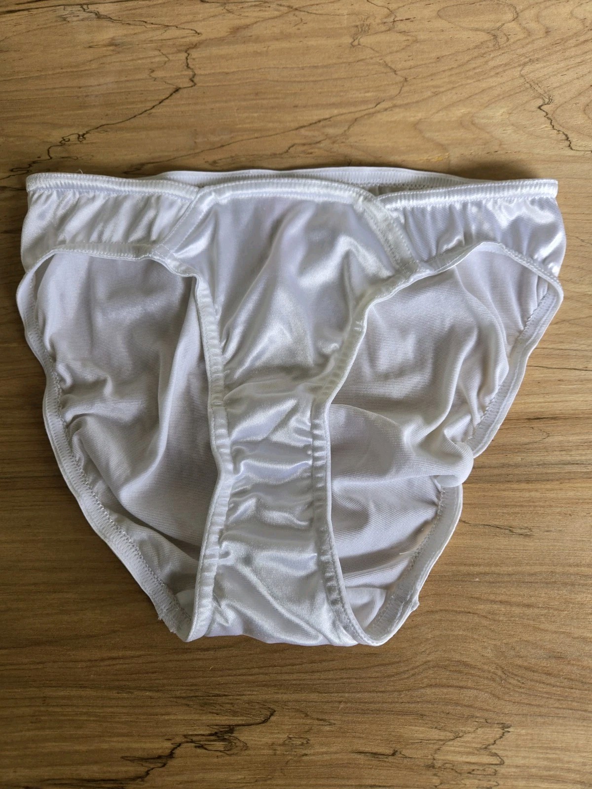 Women's Vintage Second Skin Satin Hi Cut Bikini Under… - Gem