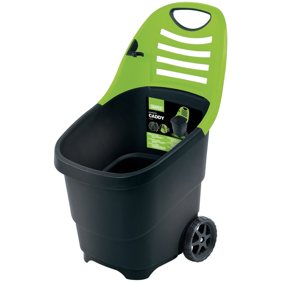 Draper Garden Caddy Barrow Bin 78643 Weed Bin Wheeled 65L Gardening ...