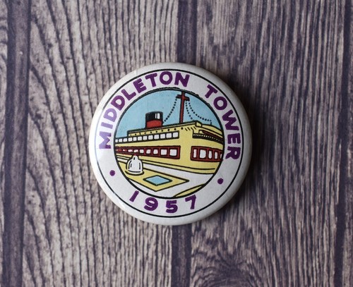 Vintage Middleton Tower 1957 pin badge Holiday Camp Not Butlins Pontins ...