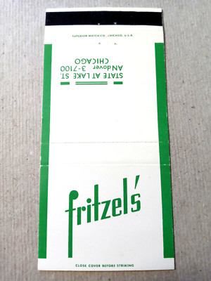 Vintage Matchbook: Fritzel's Restaurant, Chicago, IL | eBay